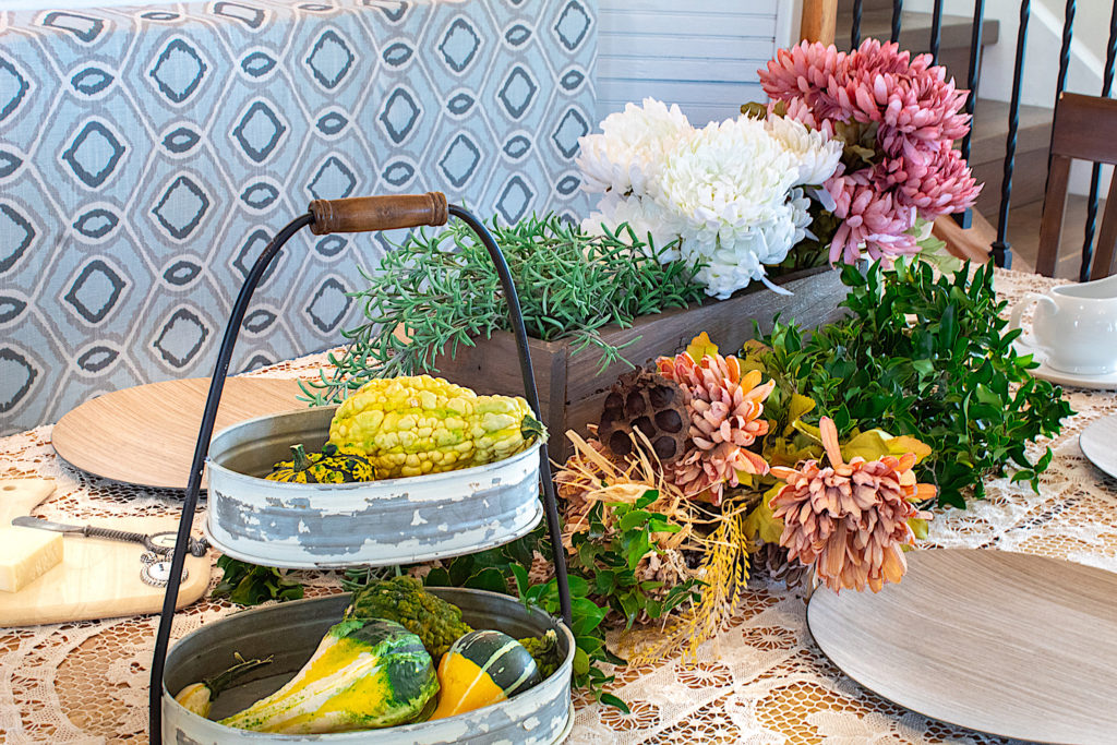 Fall Tablescape/10 Minute DIY Decorative Flower Box – Nooks In Bloom