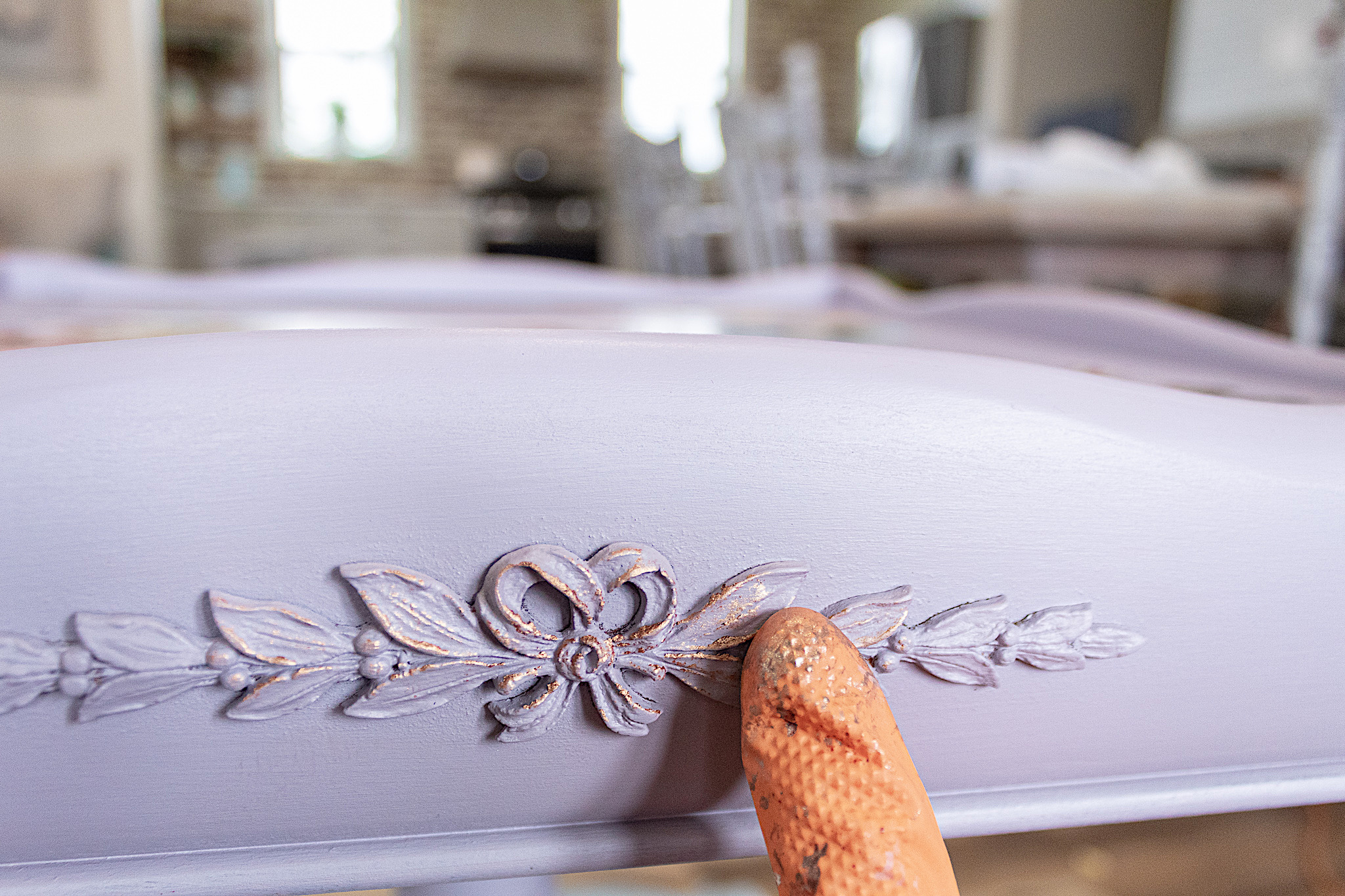 Little Lavender Table-Applying Furniture Transfers – Nooks In Bloom