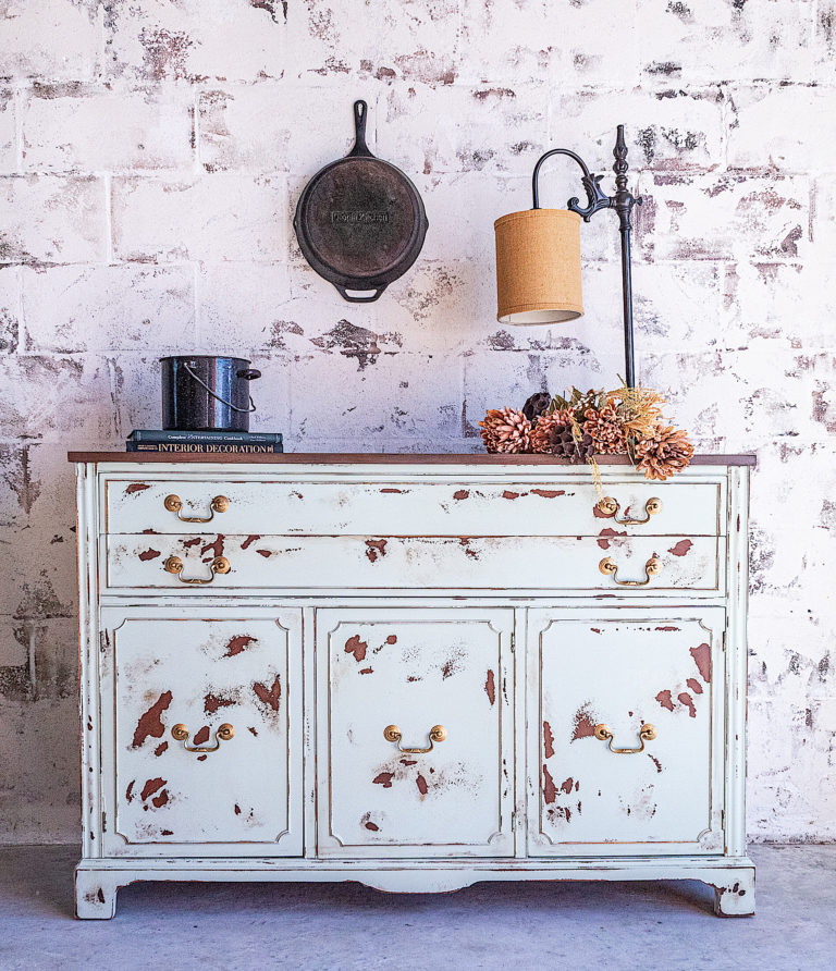 Distressed Antique Buffet – Nooks In Bloom