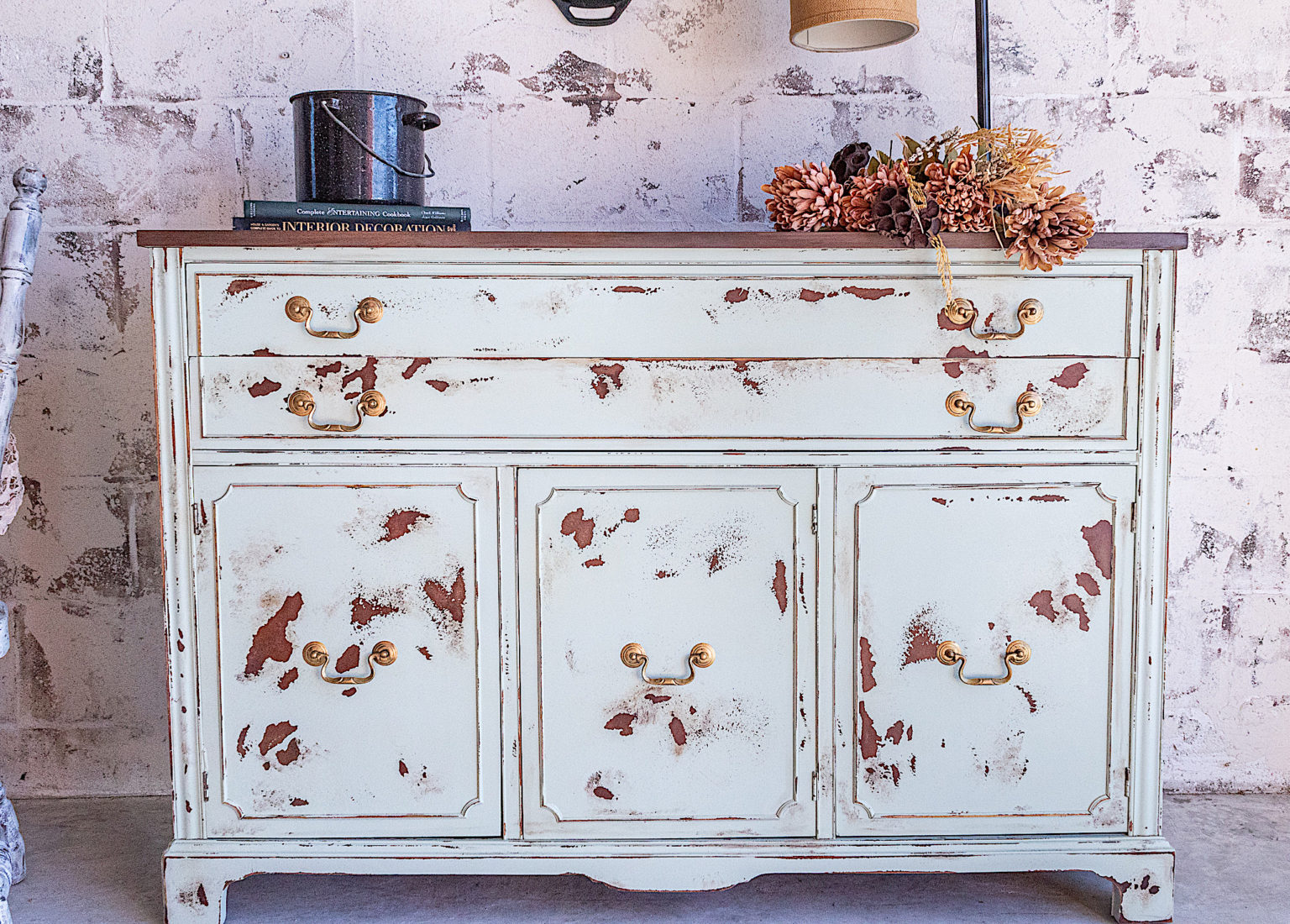 Distressed Antique Buffet – Nooks In Bloom