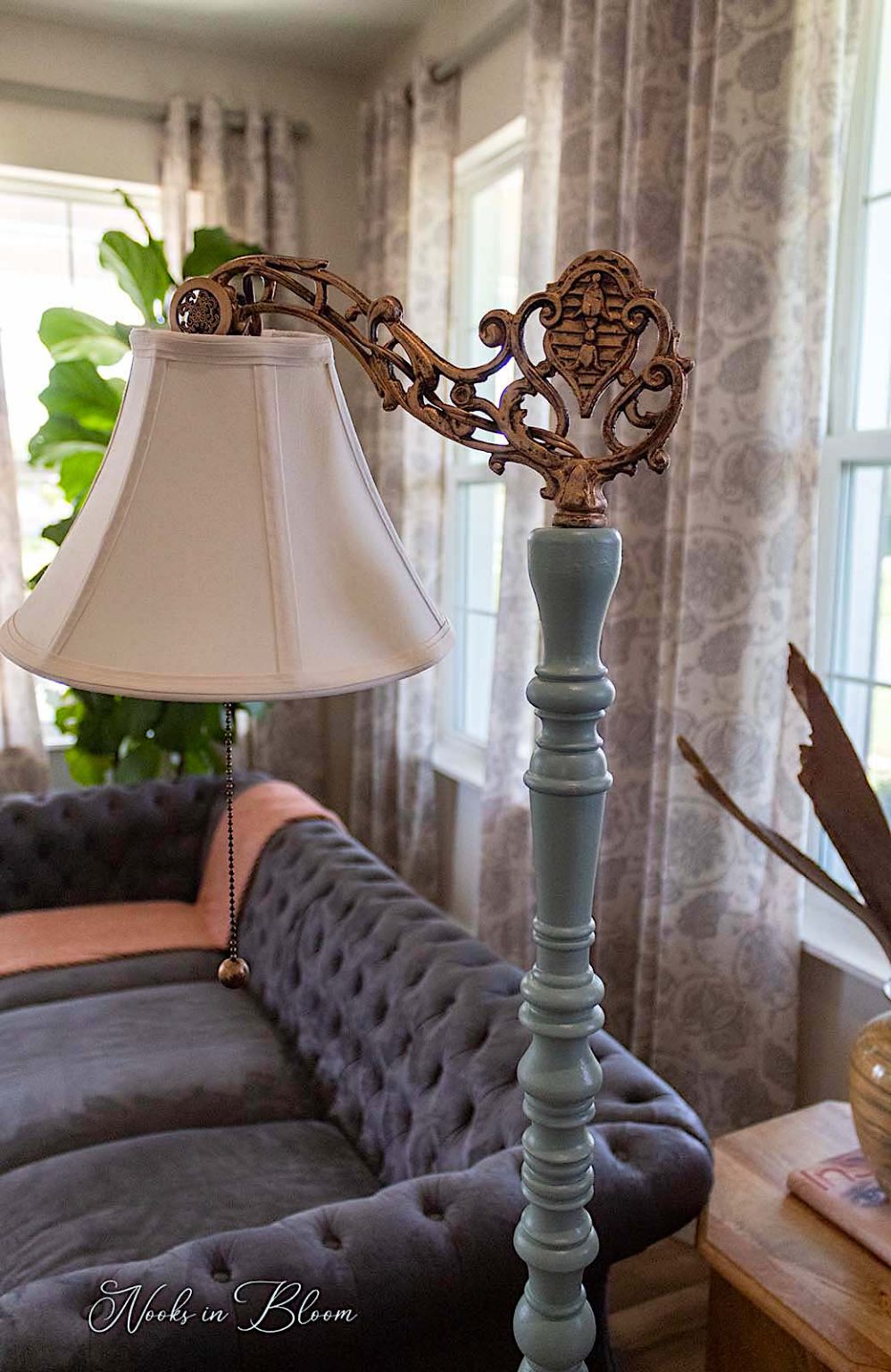 Thrift Store Makeover/Reading Lamp Revival – Nooks In Bloom