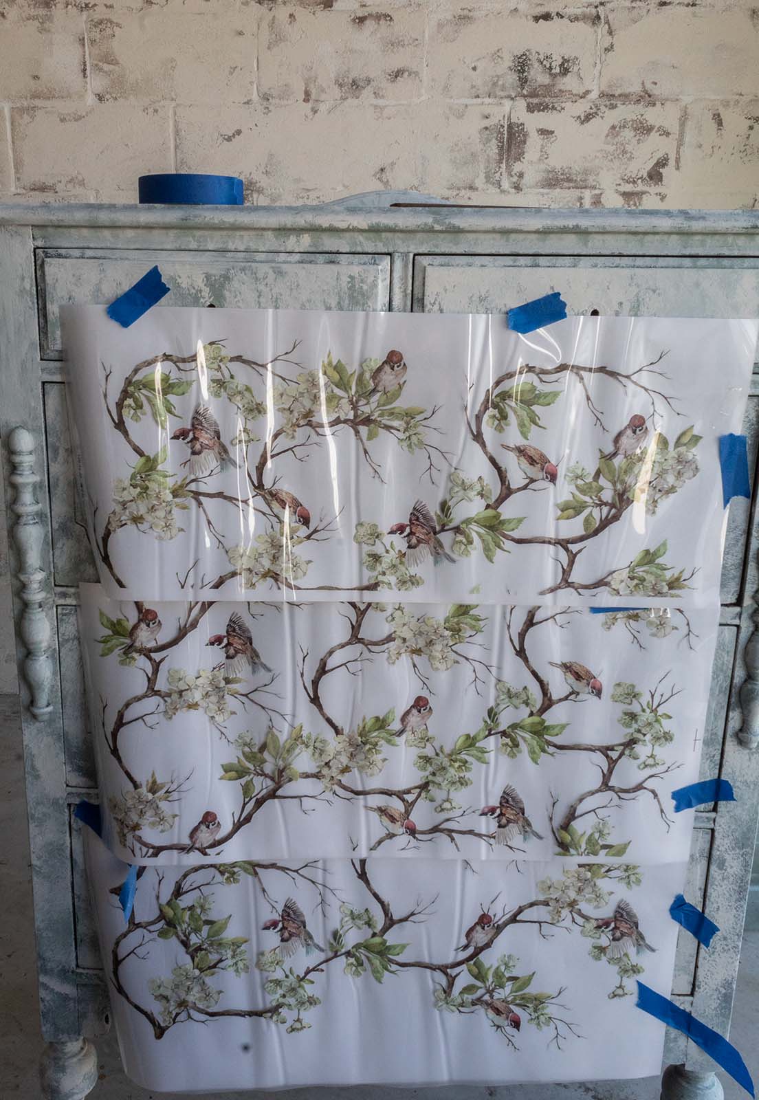 Using Saltwash® For A Vintage Look & Applying Beautiful Birds Transfer ...